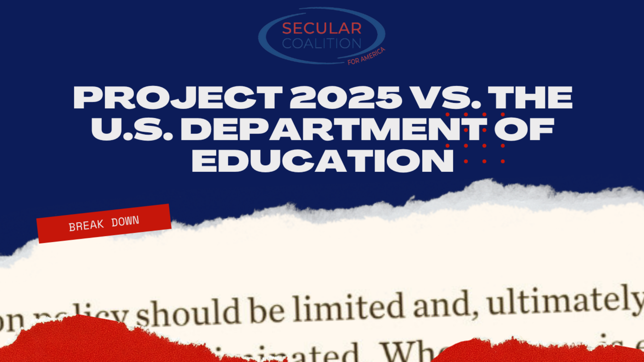 Project 2025 vs. The U.S. Department of Education - Secular Coalition ...